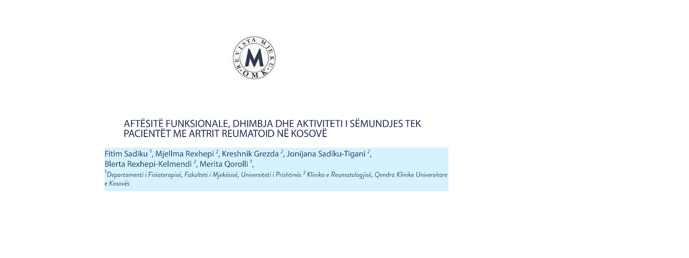 Fitim Sadiku, Mjellma Rexhepi, Kreshnik Grezda, Jonijana Sadiku- Tigani ...