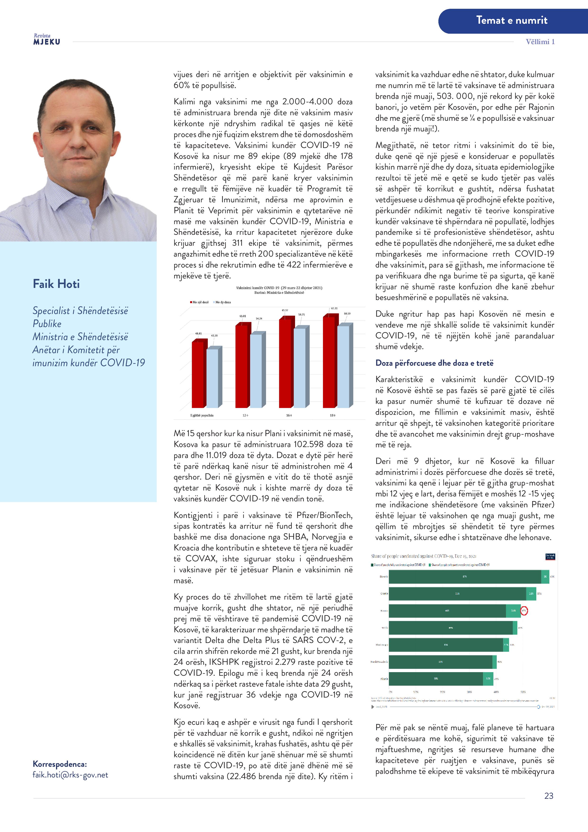 Dr. Fetije Fetaj dhe Dr. Faik Hoti - Vaksinimi kundër Covid- 19 në ...