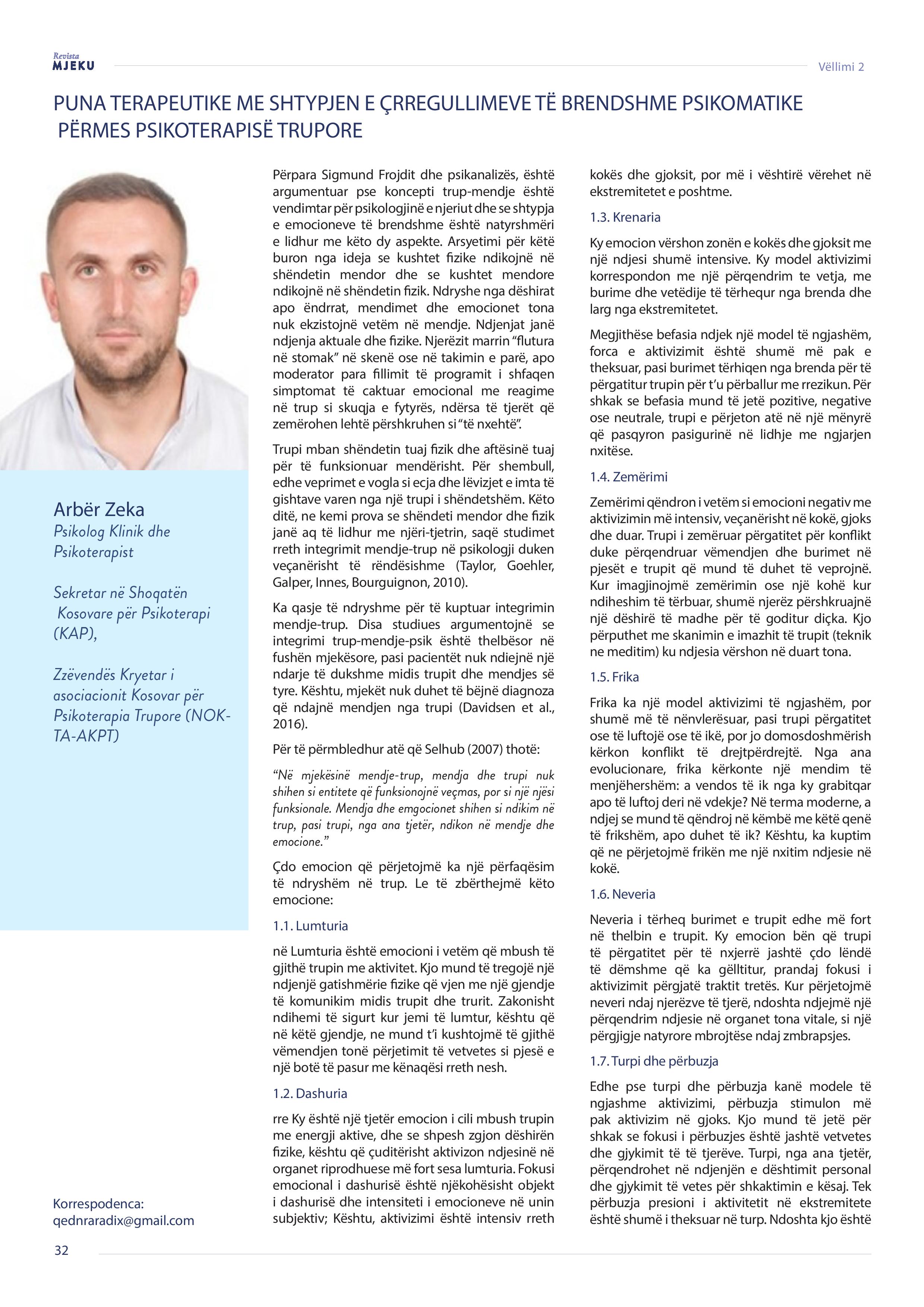 Arbër Zeka – PUNA TERAPEUTIKE ME SHTYPJEN E ÇRREGULLIMEVE TË BRENDSHME ...