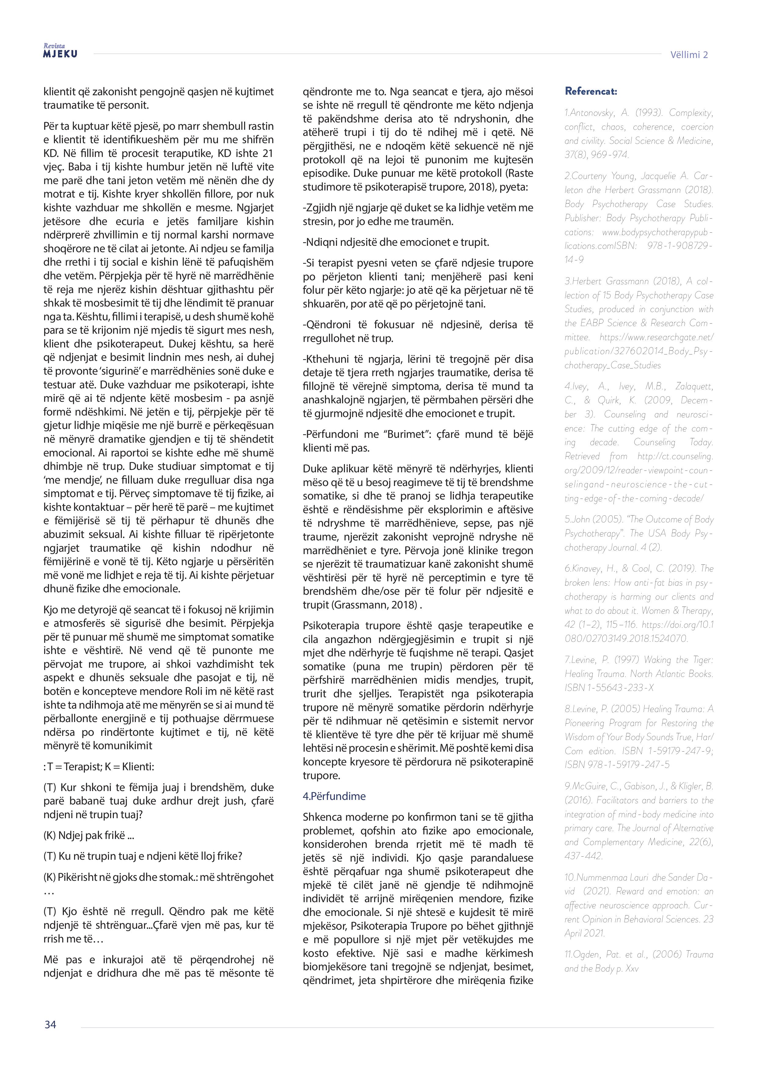 Arbër Zeka – PUNA TERAPEUTIKE ME SHTYPJEN E ÇRREGULLIMEVE TË BRENDSHME ...