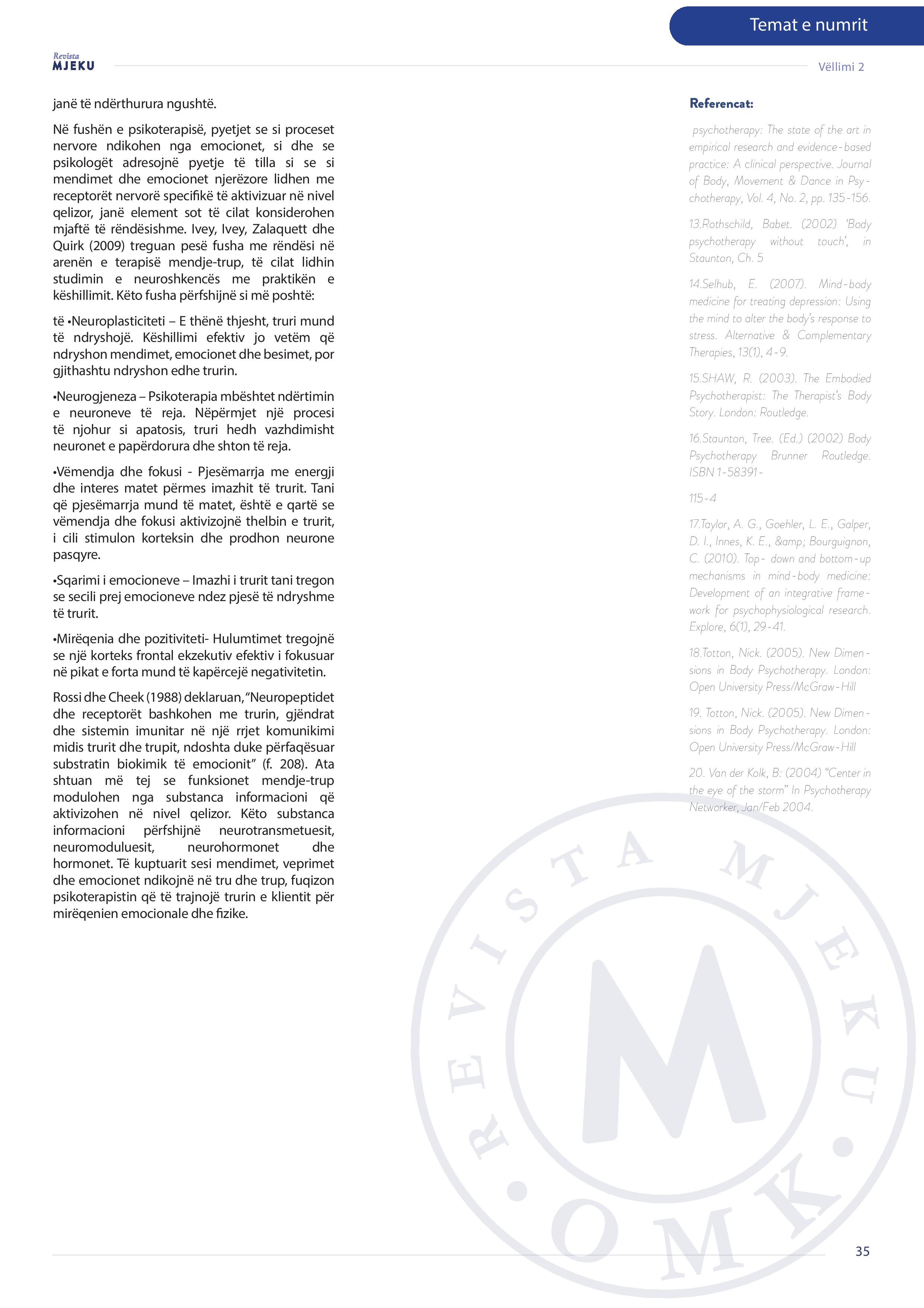 Arbër Zeka – PUNA TERAPEUTIKE ME SHTYPJEN E ÇRREGULLIMEVE TË BRENDSHME ...