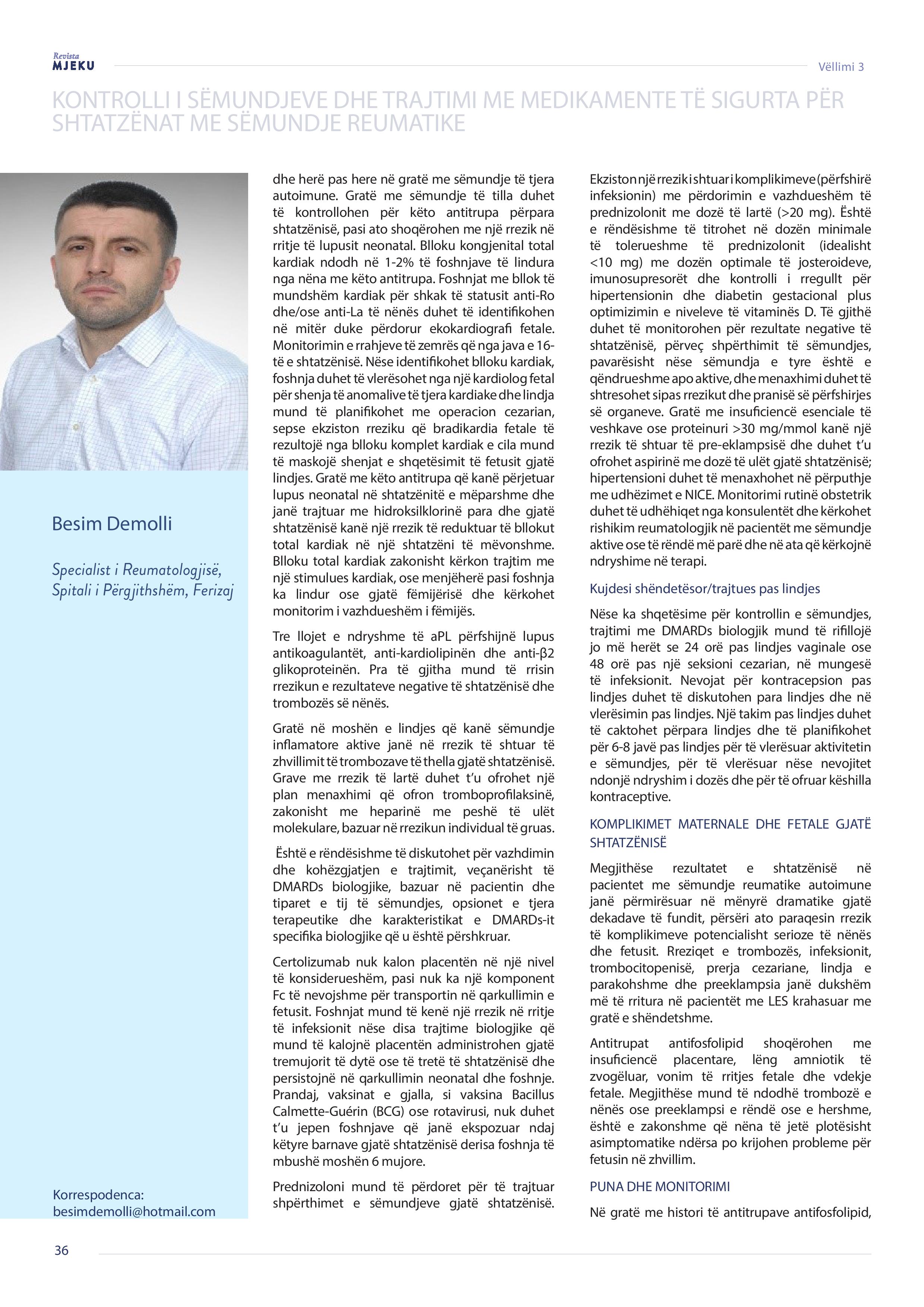 Meritë Demiri- Demolli dhe Besim Demolli – KONTROLLI I SËMUNDJEVE DHE ...